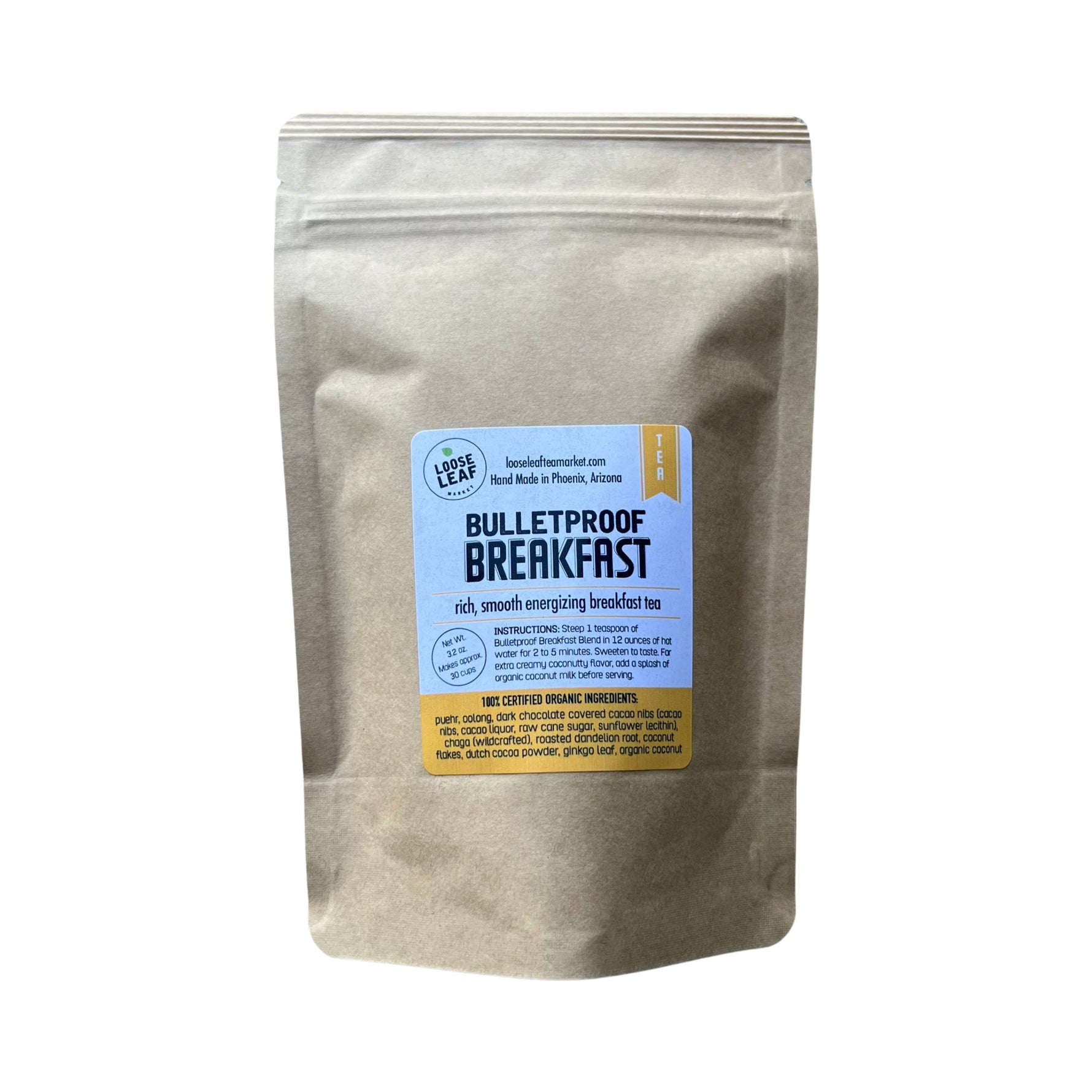 Bulletproof Breakfast Blend organic oolong puerh – Loose Leaf Tea Market