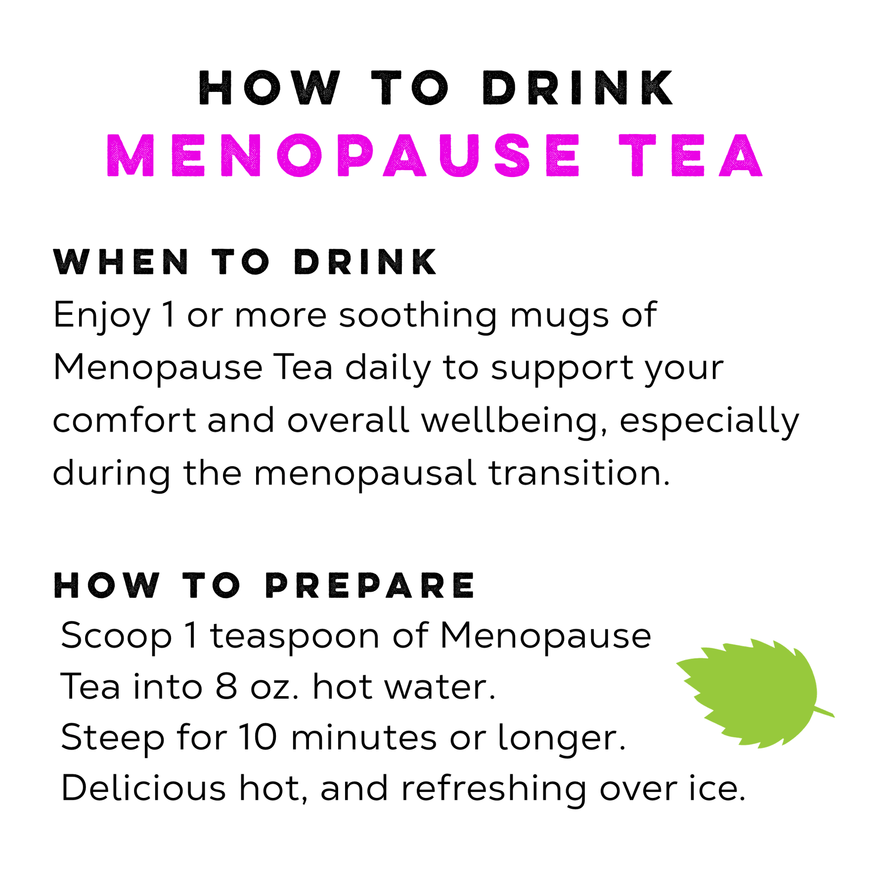 Menopause Tea organic loose leaf herbal blend to promote health for ...